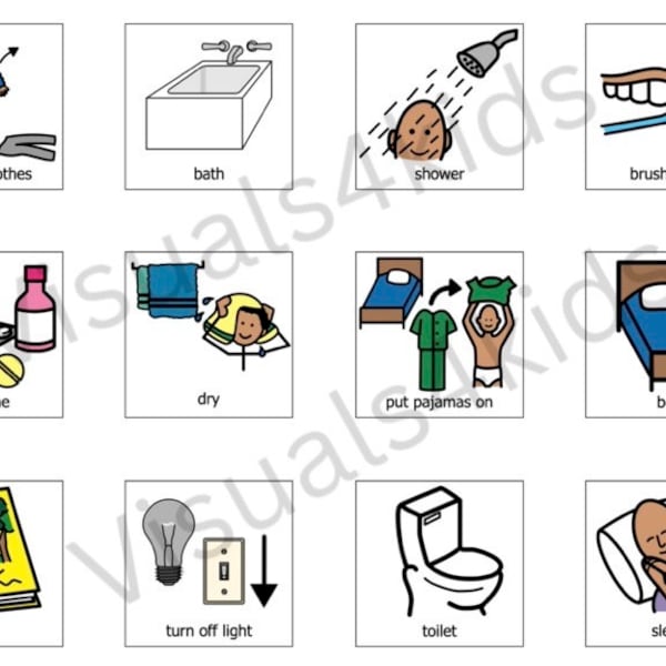 Boardmaker Bedtime Sequence - Etsy