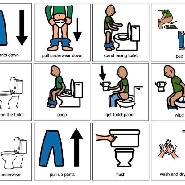 Bathroom Icon Pecs - Etsy