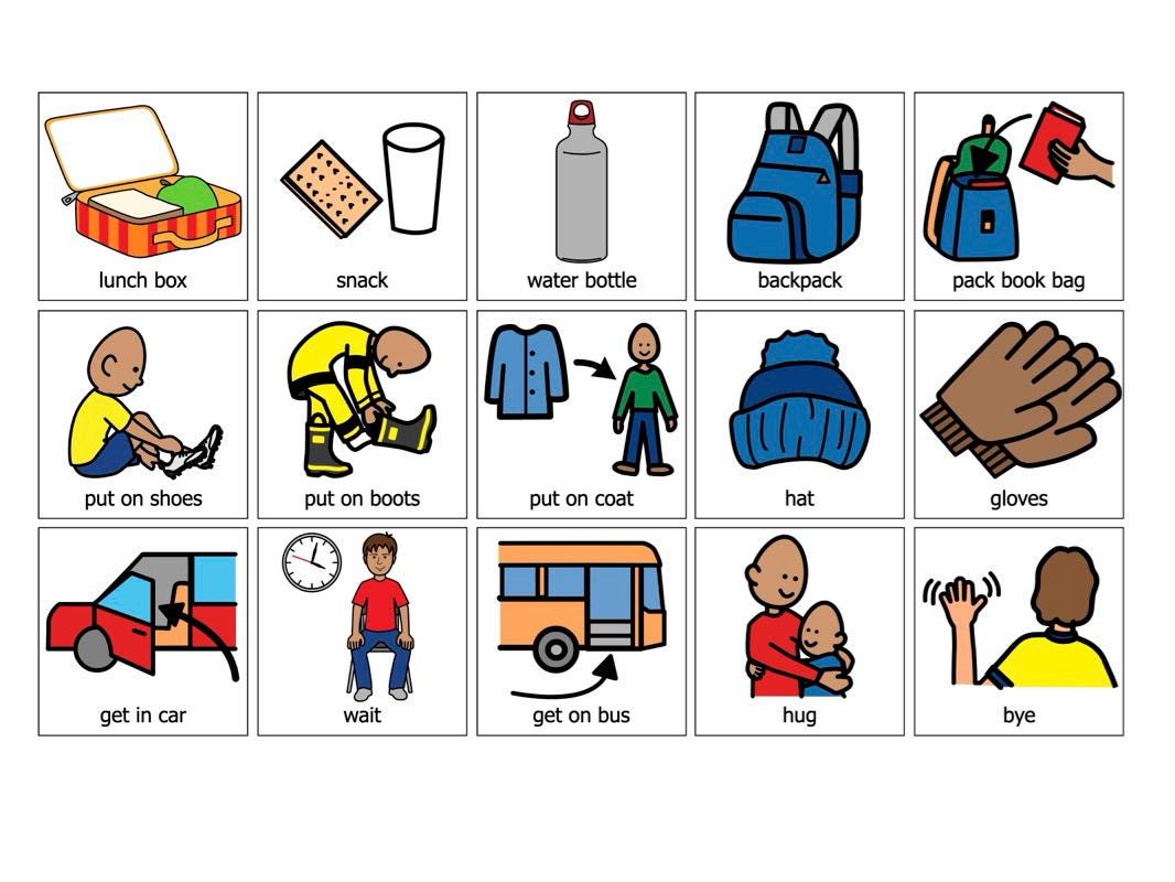 Morning Routine Visual Cards - Getting Ready for School Boardmaker ...