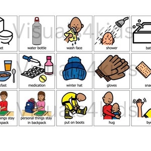 Visual Morning Routine Child Adult Autism Picture Communication Cards ...