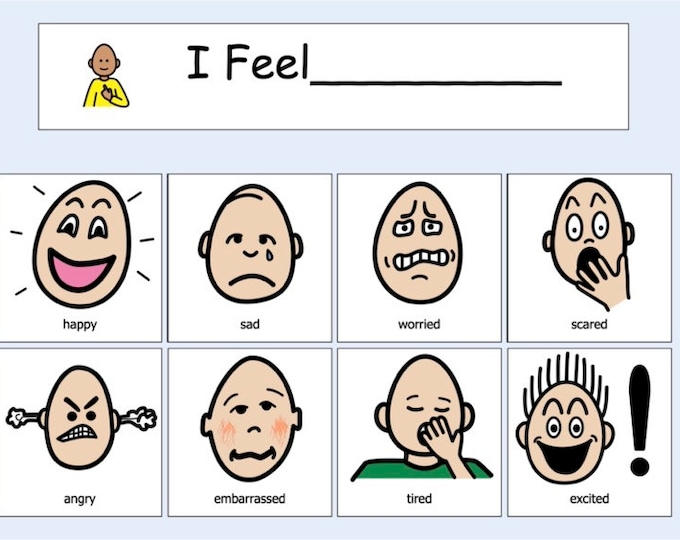 Boardmaker I Feel, I Need, I Want Card/create Your Own PEC Visual ...