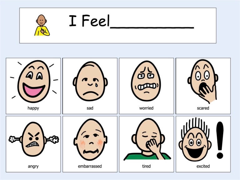 Visual Aid I Feel Board Autism - Emotions Picture Communication Choice ... Visual Aid I Feel Board Autism - Emotions Picture Communication Choice ...