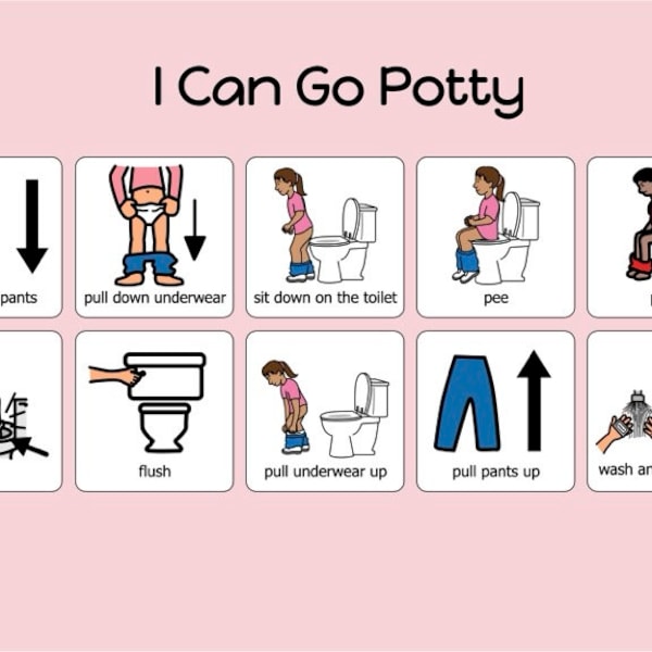 Visual Potty Chart for Girls - Etsy