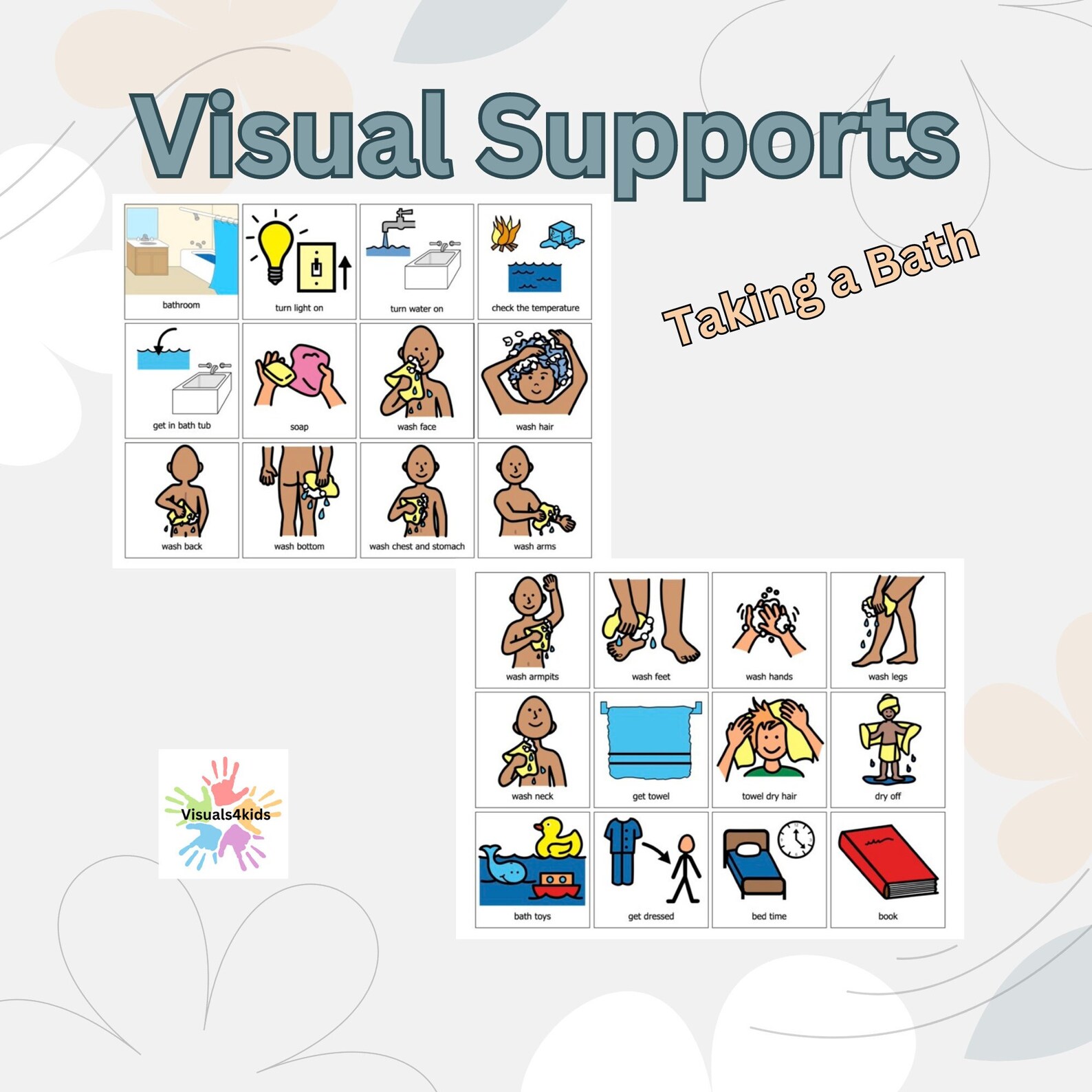 Visual Taking a Bath Sequence Routine Autism Picture - Etsy