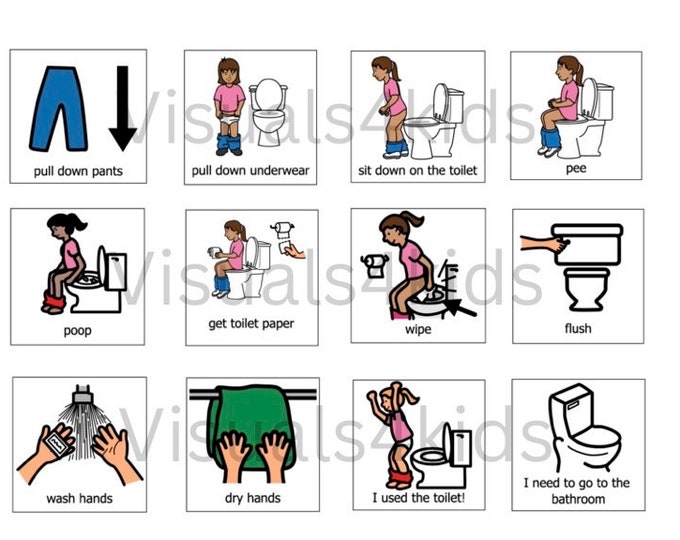 Visual Bathroom Potty Training Toilet for Girls Autism - Picture ...