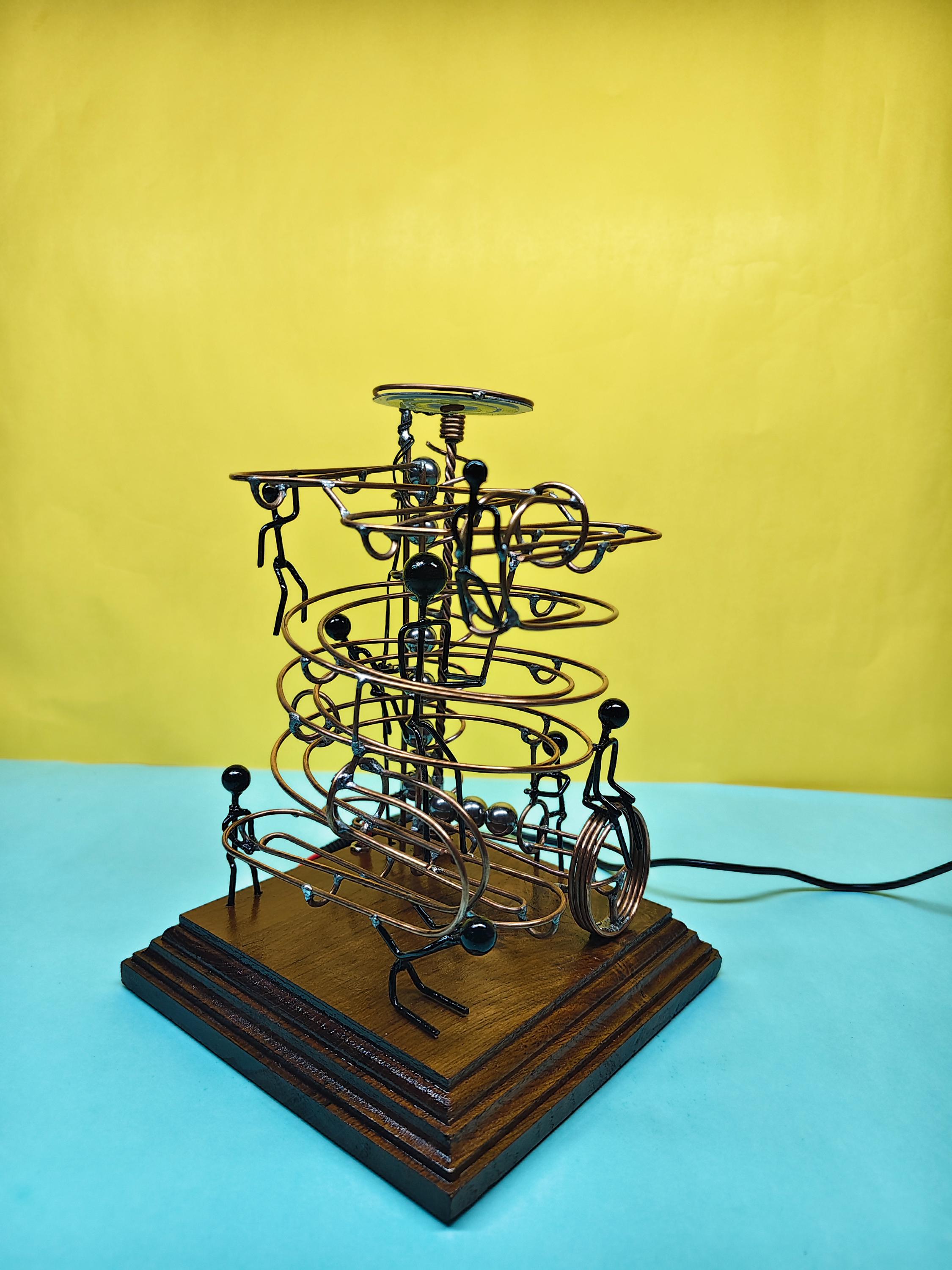 Rolling Ball Sculpture / Marble Machine / Kinetic Art - Humanity - Etsy