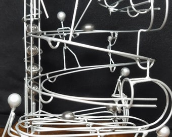 Kinetic Marble Run, Hand Welded Rolling Ball Spiraling Sculpture - Etsy