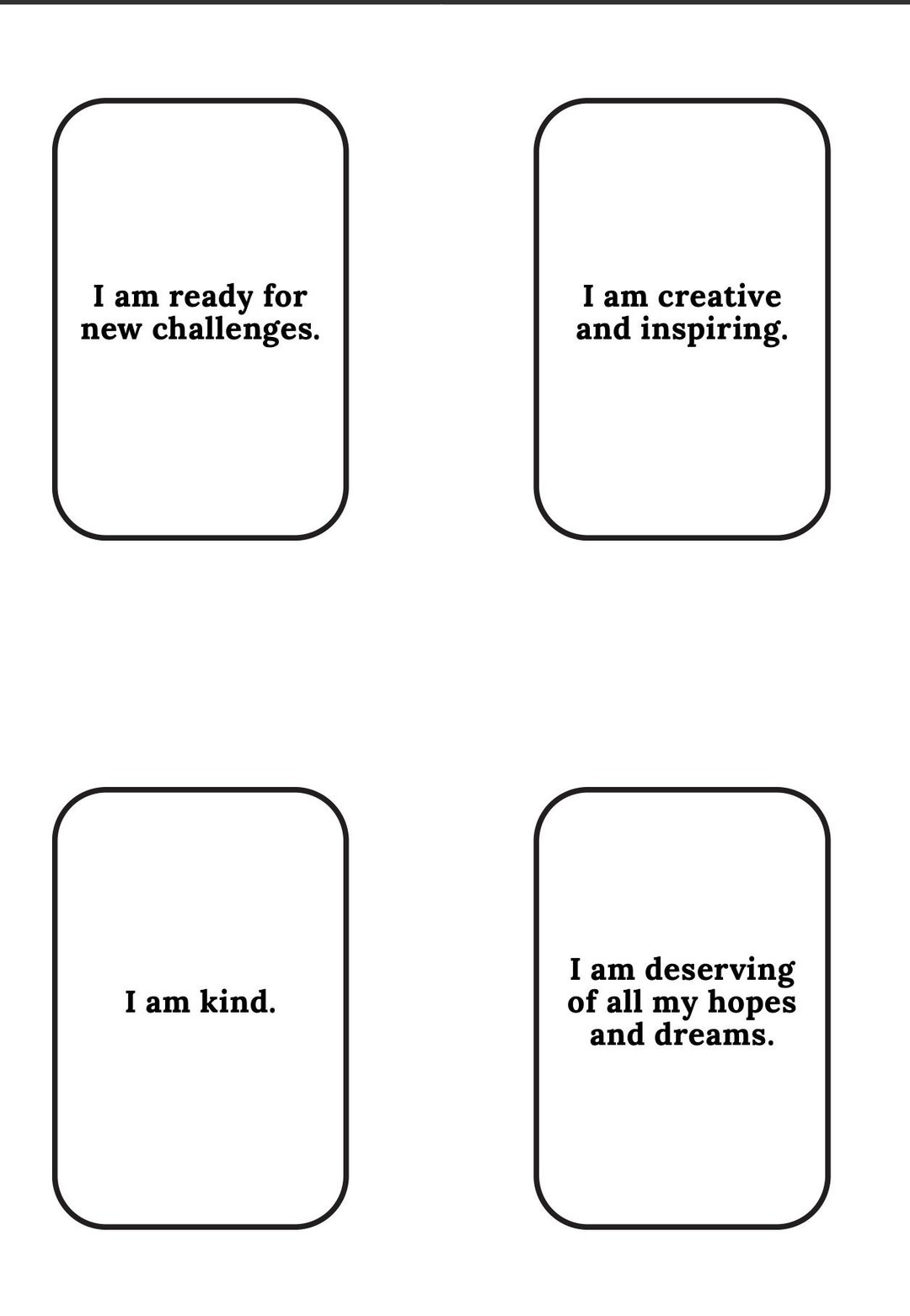 Affirmations "i Am" Cards, DIY Printable, Gift Idea for Friends and ...