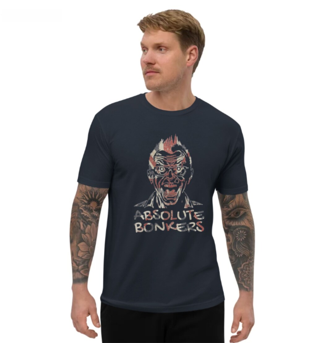 Bonkers Face Tee Insane Expression Shirt Eccentric Man Top Quirky ...