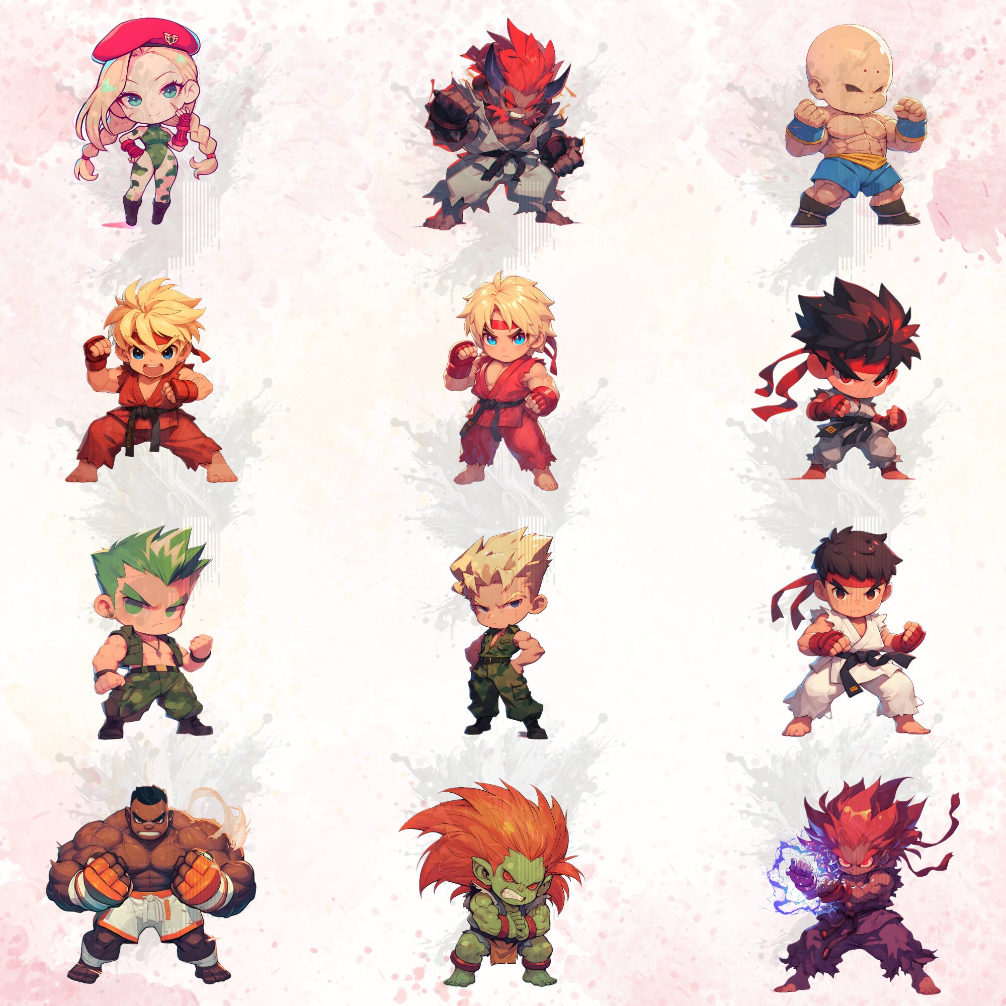 Kawaii Fighters PNG Clipart Collection Legendary Most Loved Fighter ...