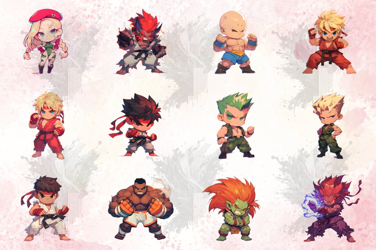 Kawaii Fighters PNG Clipart Collection Legendary Most Loved Fighter ...