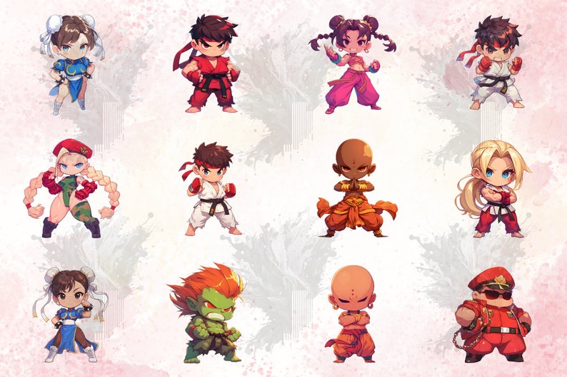 Kawaii Fighters PNG Clipart Collection Legendary Most Loved Fighter ...