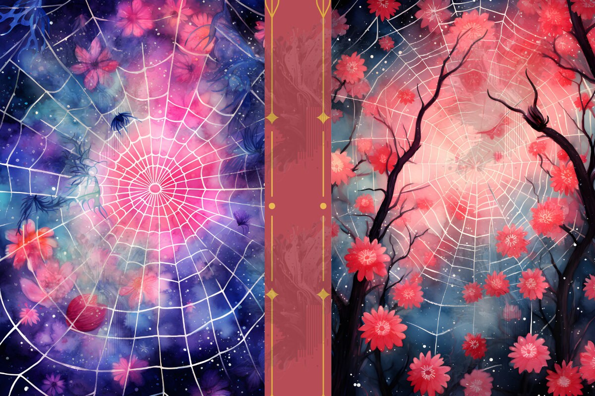 Celestial Spider Cobweb Digital Paper Pack Celestial, Spooky, Gothic Backgrounds - Etsy