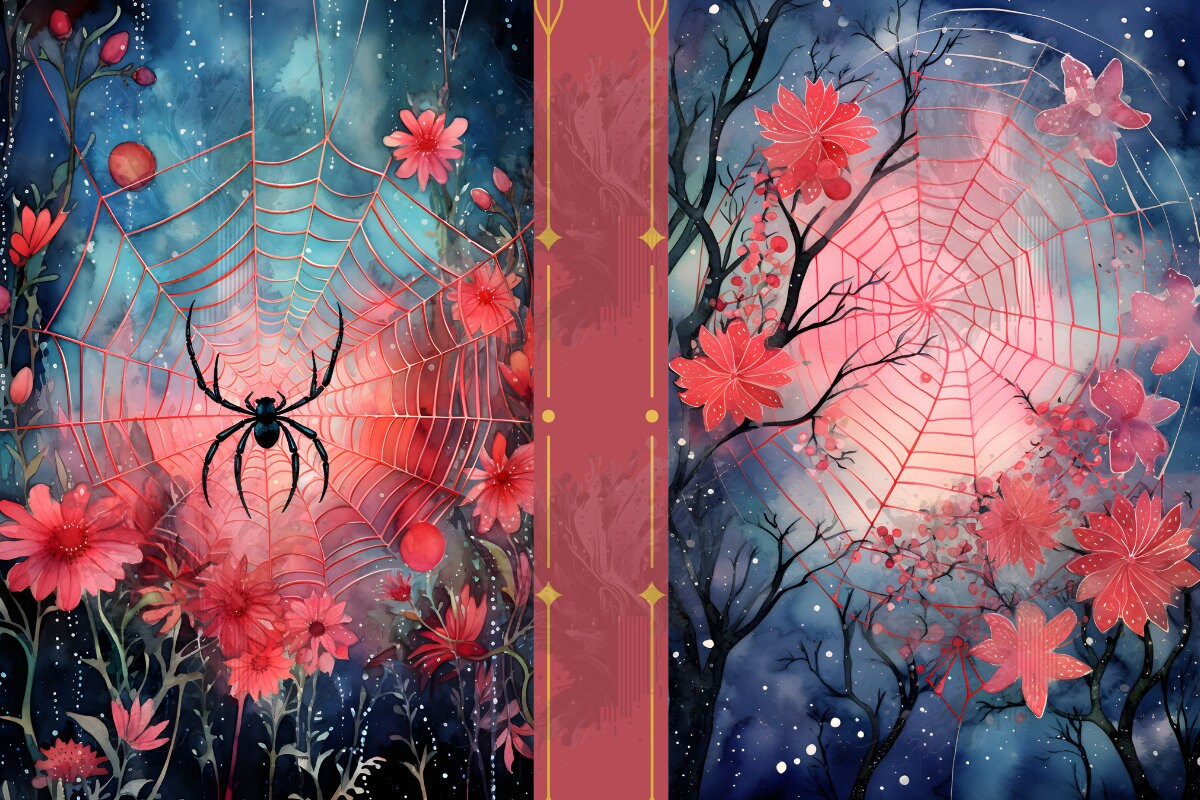 Celestial Spider Cobweb Digital Paper Pack Celestial, Spooky, Gothic Backgrounds - Etsy