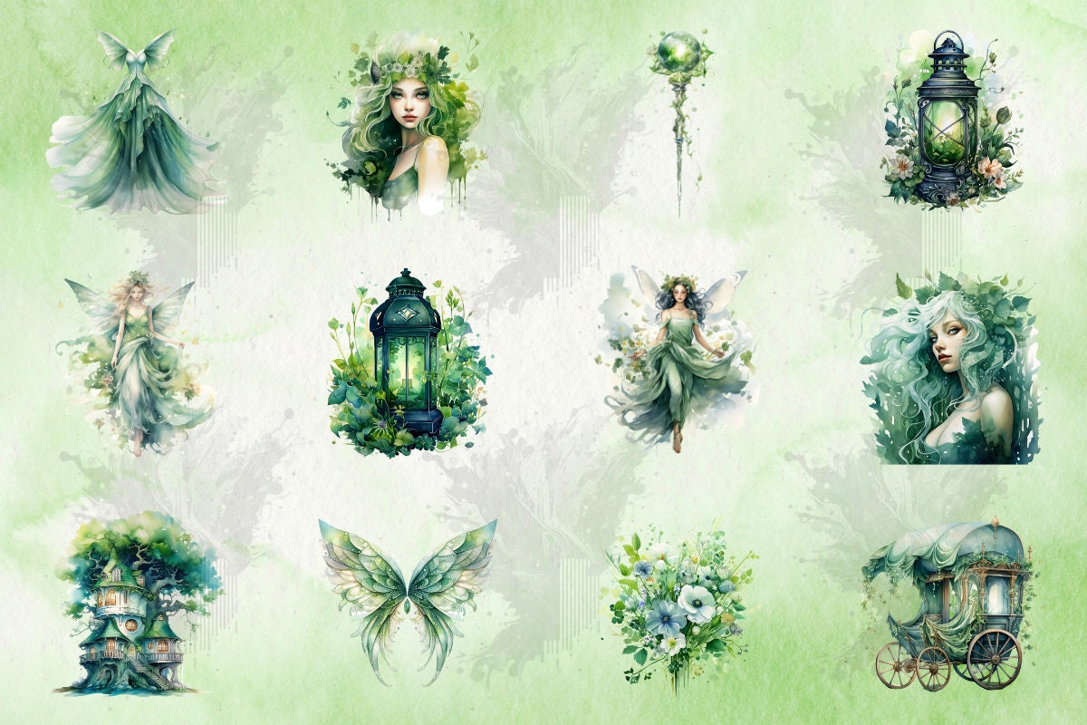 Green Fairy PNG Clipart Collection Mystical, Magical, Fairy Wings ...