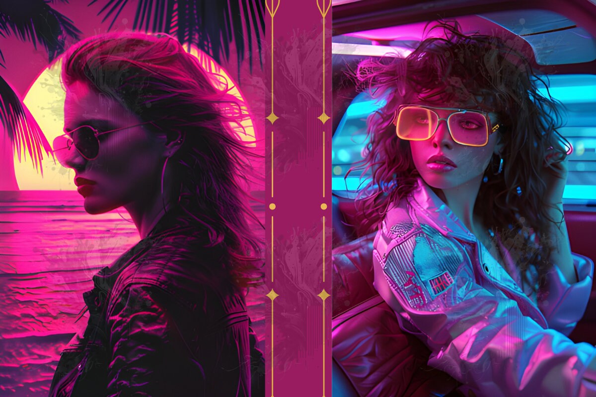 80's Retro Digital Paper Collection Vintage Backgrounds - Etsy