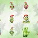 Green Christmas Monster PNG Clipart Collection Kawaii Green Monster for ...