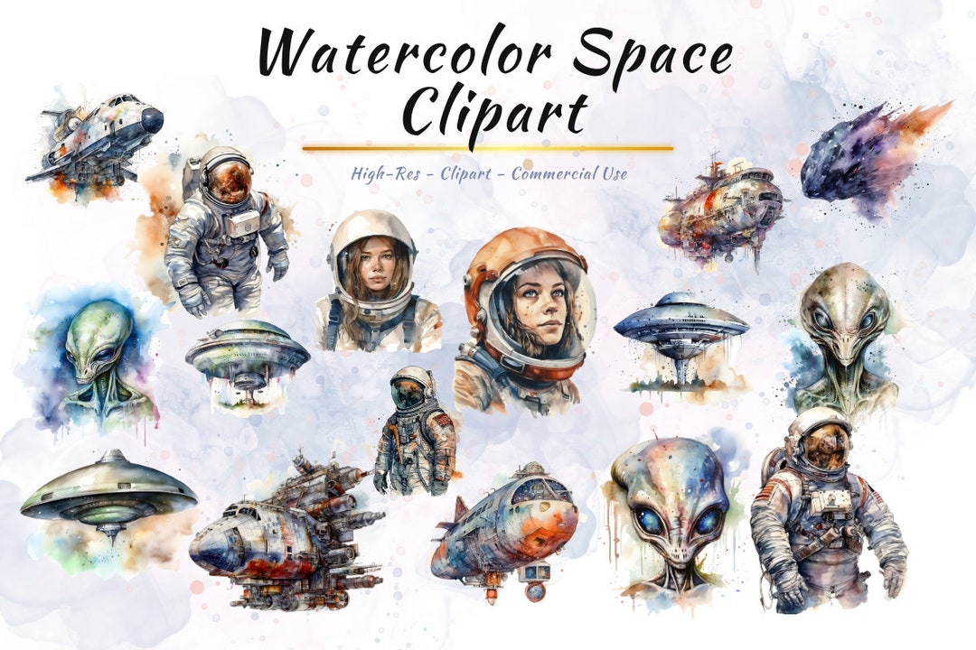 Space SVG PNG Collection Astronaut, Galaxy, Celestial, UFO Designs - Etsy