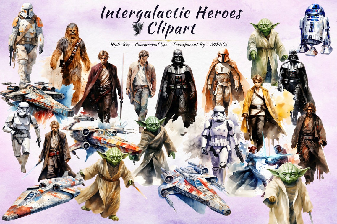 Intergalactic Heroes PNG Clipart Collection Galactic Adventures - Etsy