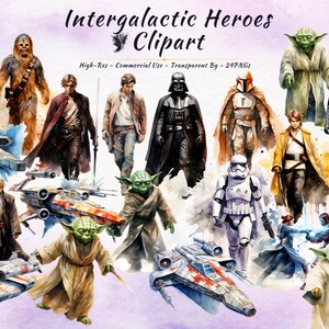 Intergalactic Heroes PNG Clipart Collection Galactic Adventures - Etsy