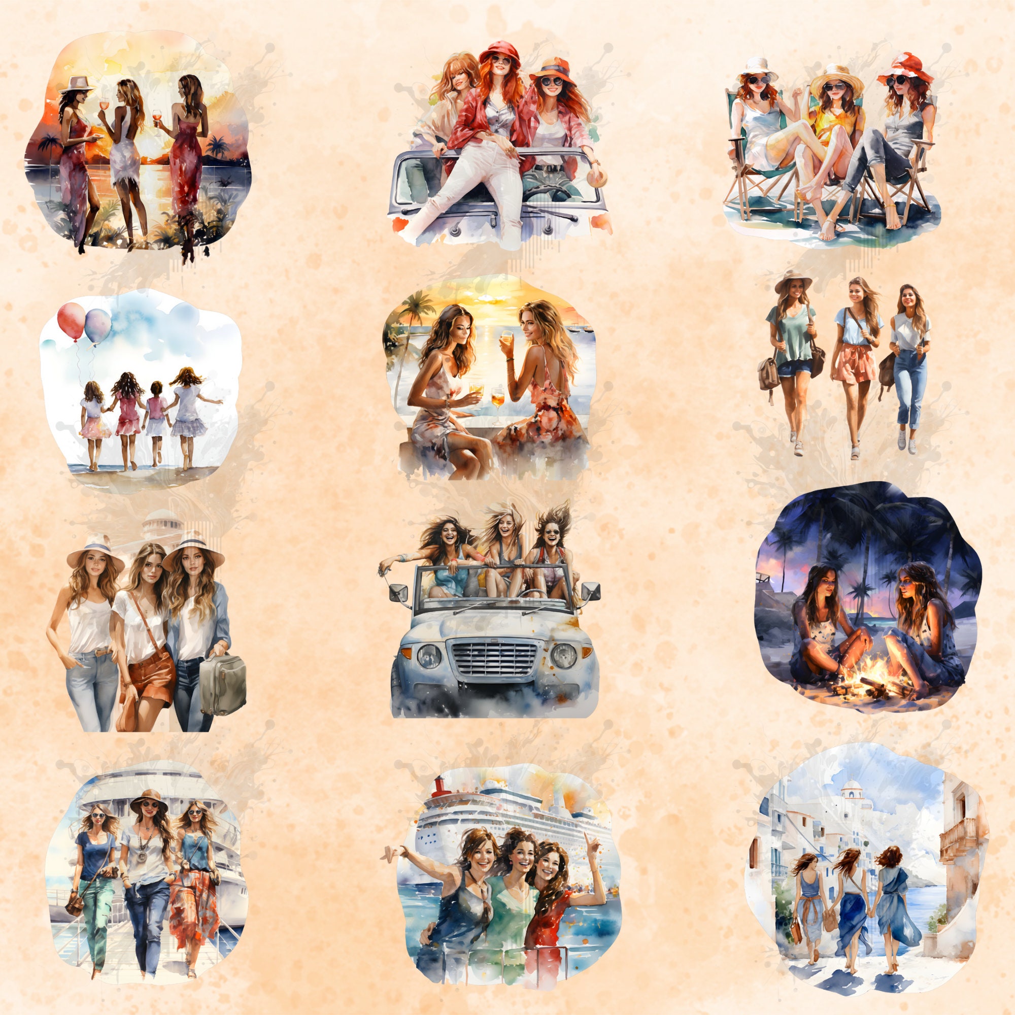Girls Trip SVG PNG Collection Summer, Girls Trip, Girls Weekend, Best ...