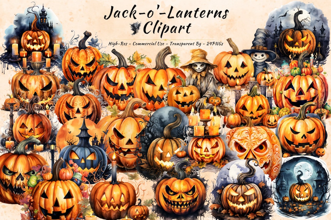 Halloween Jack-o'lanterns PNG Clipart Collection Pumpkin Face, Carved ...