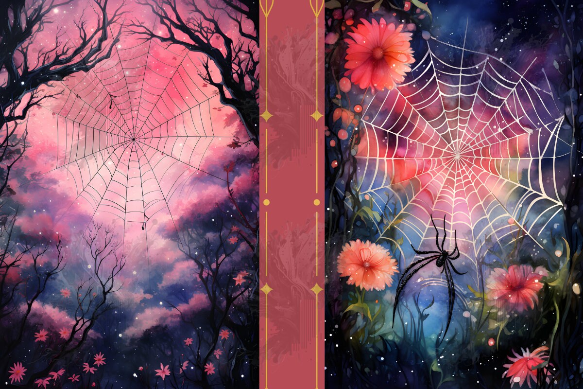 Celestial Spider Cobweb Digital Paper Pack Celestial, Spooky, Gothic Backgrounds - Etsy