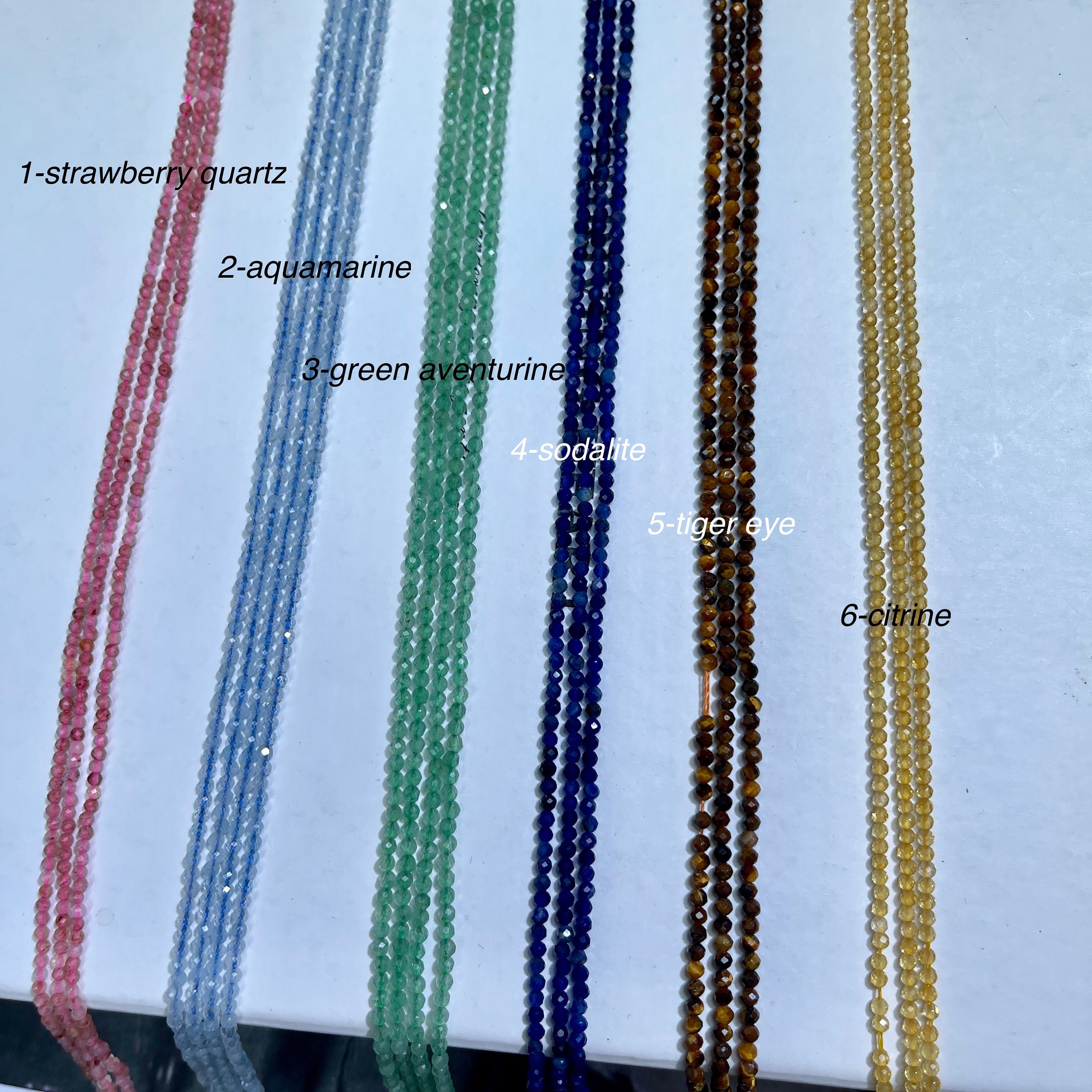 Natural Faceted Gemstone Beads, Tiny Faceted Beads for Jewelry Making ...