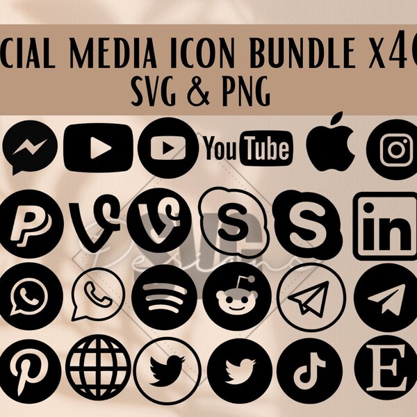 Social Media Icons - Etsy