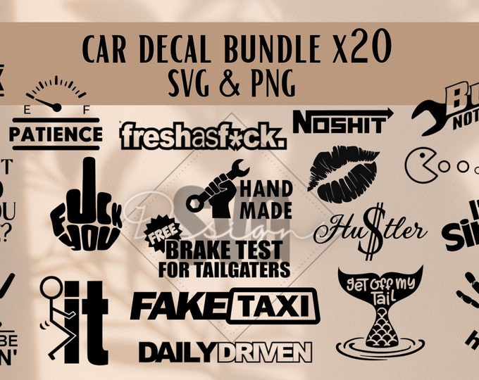 CAR DECAL SVG Bundle X11 Svg Bundle Car Decals Svg Files Svg Car Svg ...