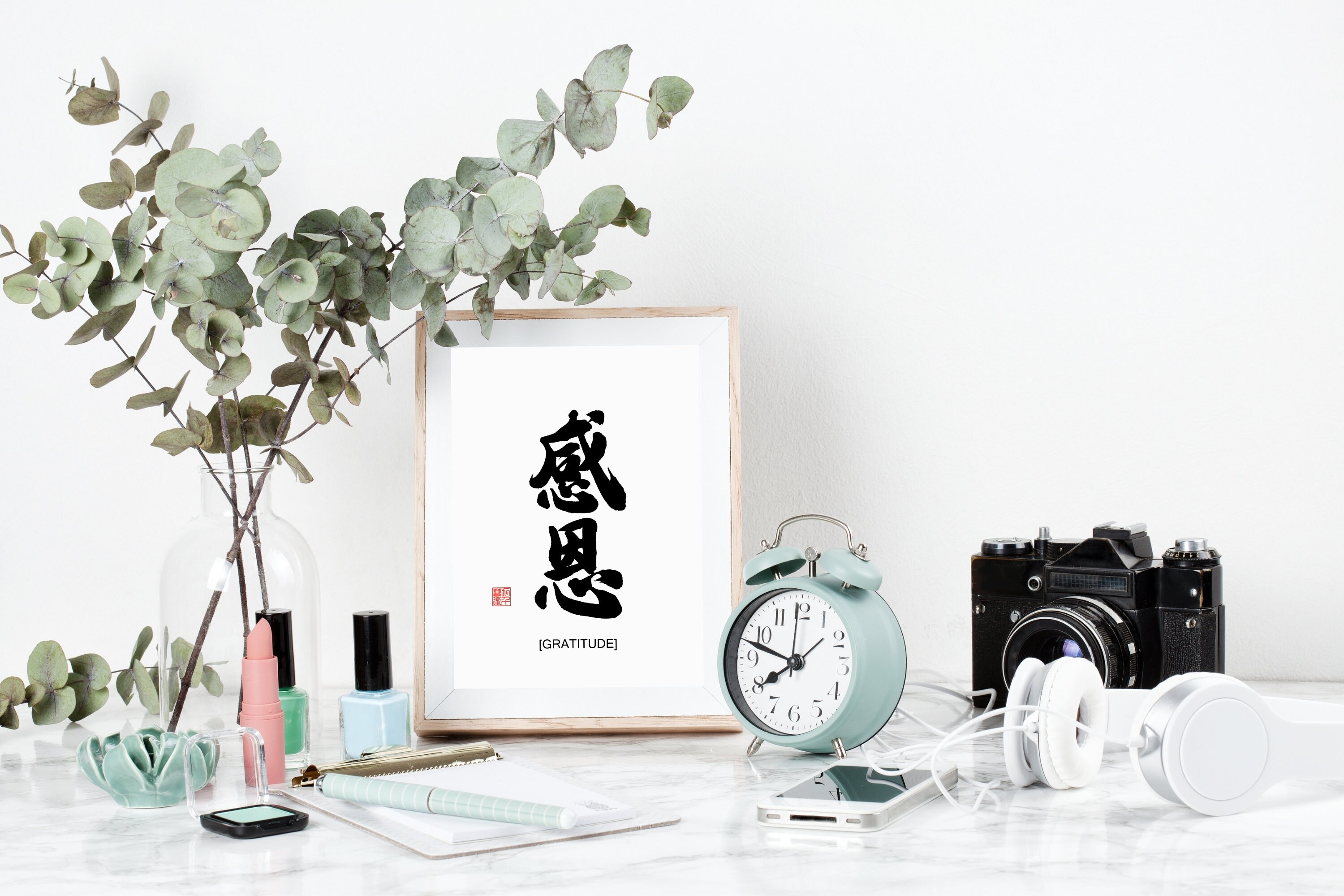 Gratitude Chinese Calligraphy Wall Art Home Decor Asian Art - Etsy