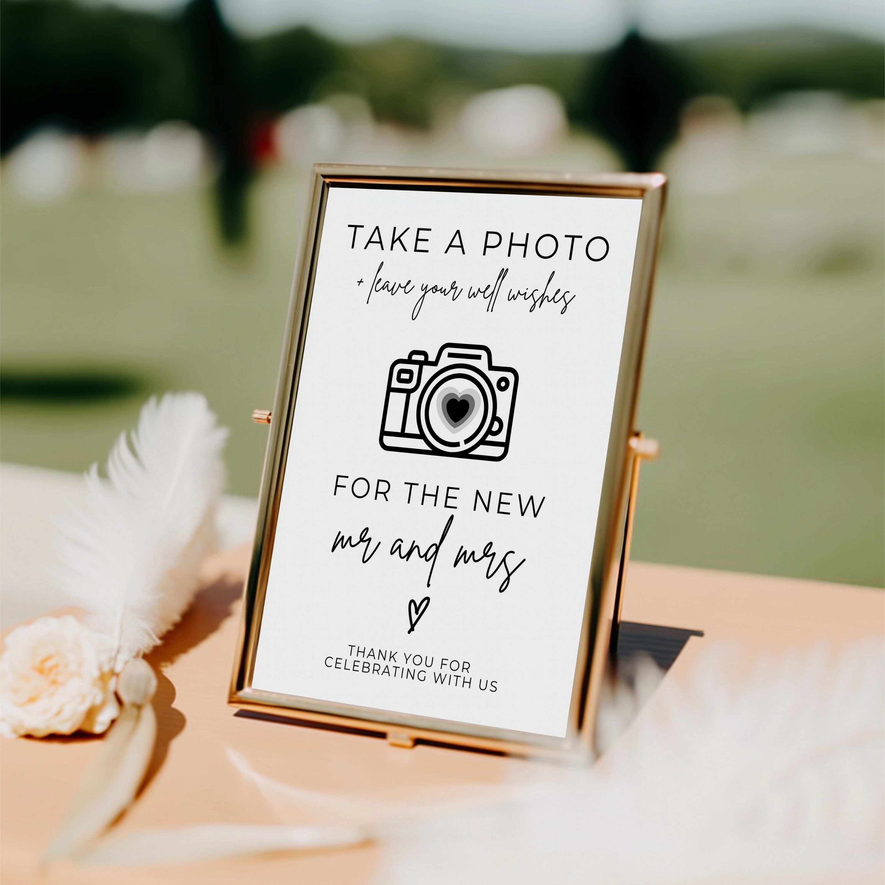 Wedding Guestbook Sign, Modern Photo Guestbook Sign, Take a Photo ...
