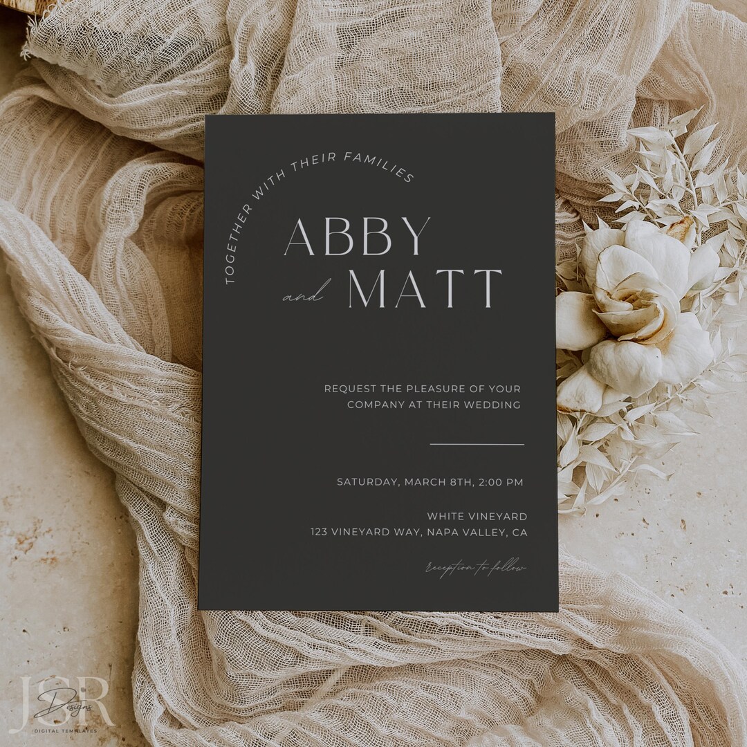 Vintage Wedding Invitation Template Antique Theme Wedding Invite ...