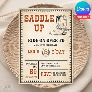 Western Birthday Invitation Western Party Invitation Kids Western Party ...