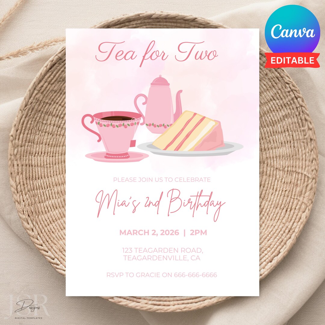 Tea Birthday Invitation Tea Garden Party Invite Kids Tea Party High Tea ...