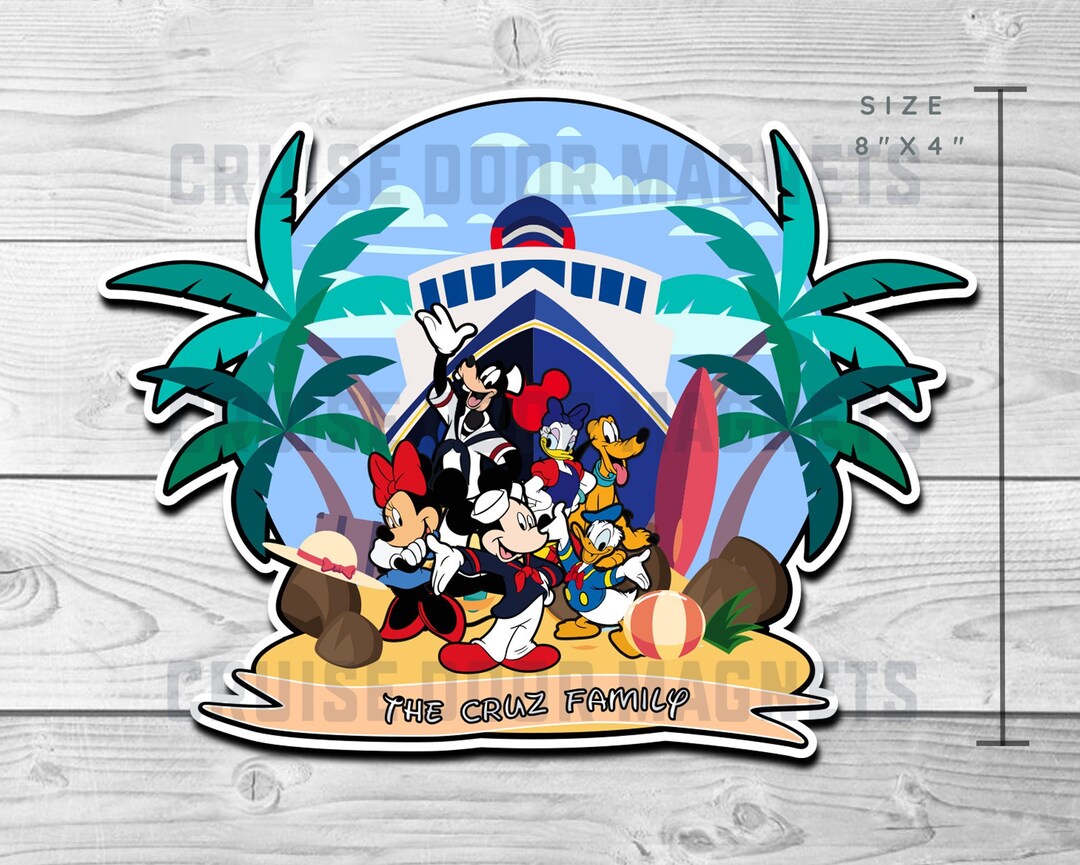 DCL Island Beach Personalized Disney Cruise Door Magnets - Mickey and ...