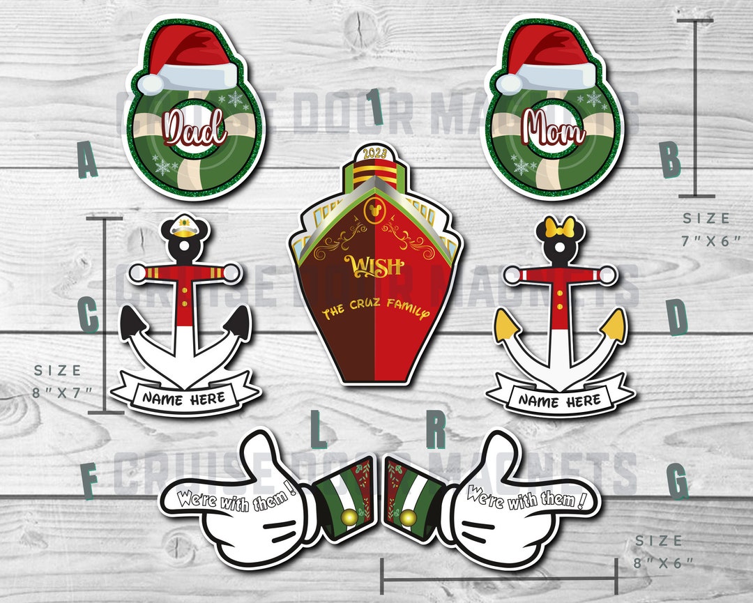 Disney Very Merrytime Cruise Door Magnet, Personalized, Front of Ship ...