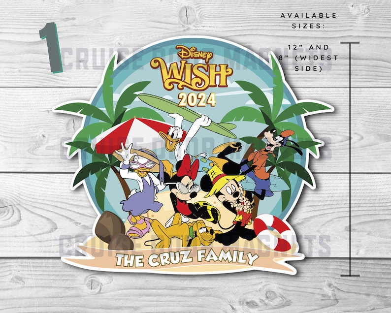 Personalized Disney Family Cruise Door Magnet, Mickey and Friends ...