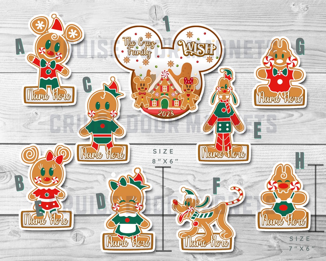 Disney Very Merrytime Cruise Door Magnet, Personalized Gingerbread ...