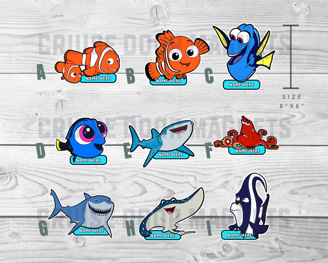 Finding Dory Personalized Disney Cruise Door Magnets - Stateroom ...