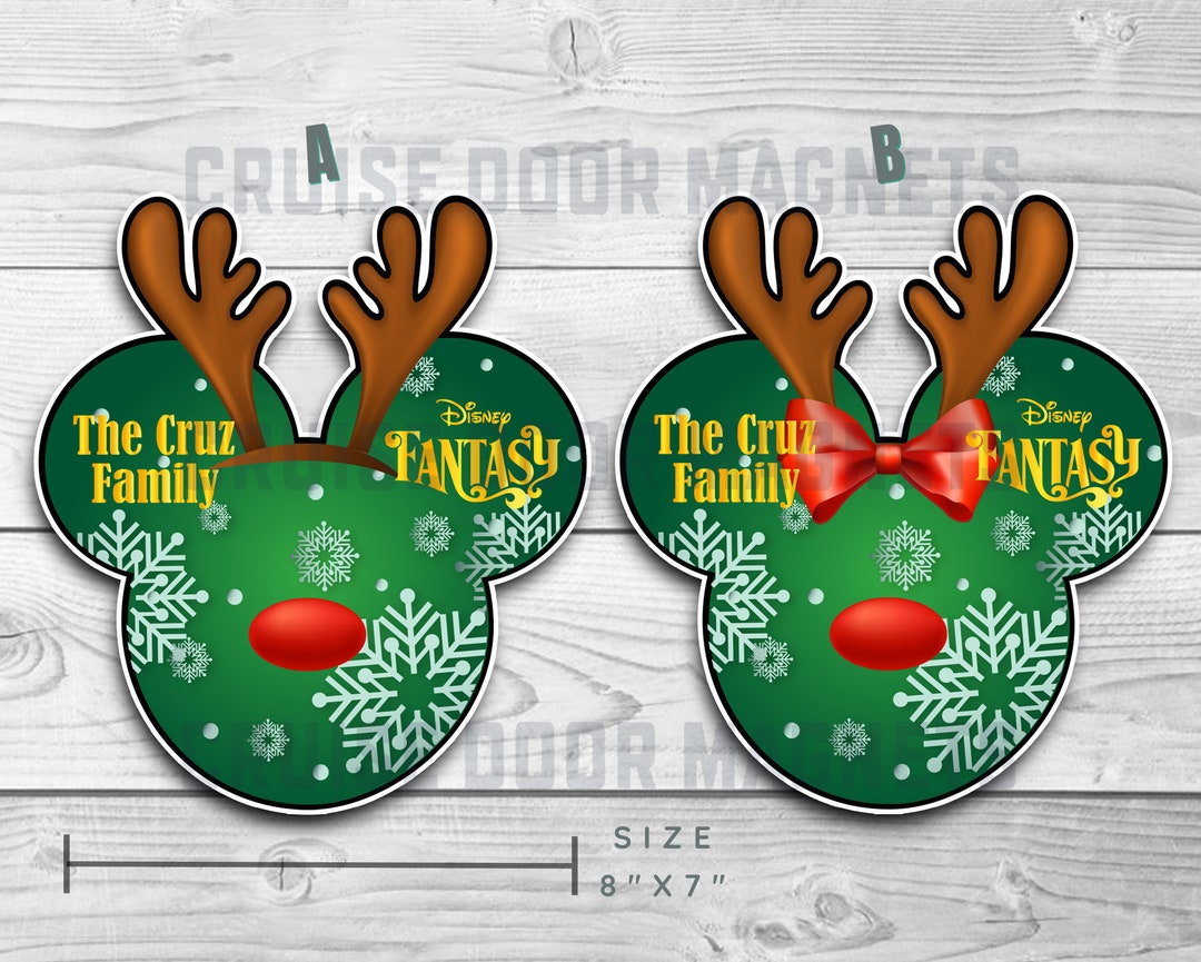 Disney Very Merrytime Reindeer Ears Cruise Door Magnet, Personalized ...