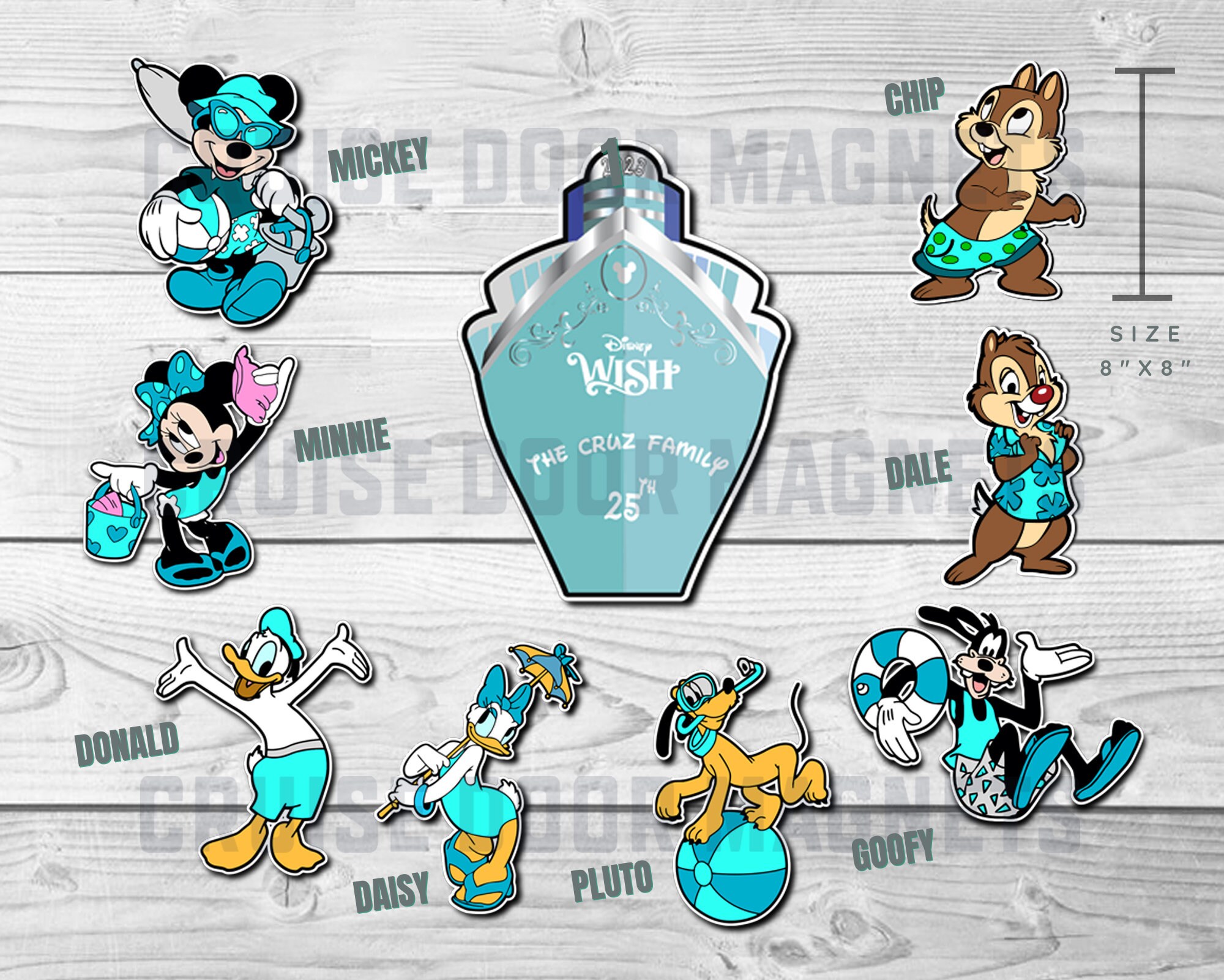 25th Anniversary Fab 6 Swim Personalized Disney Cruise - Etsy