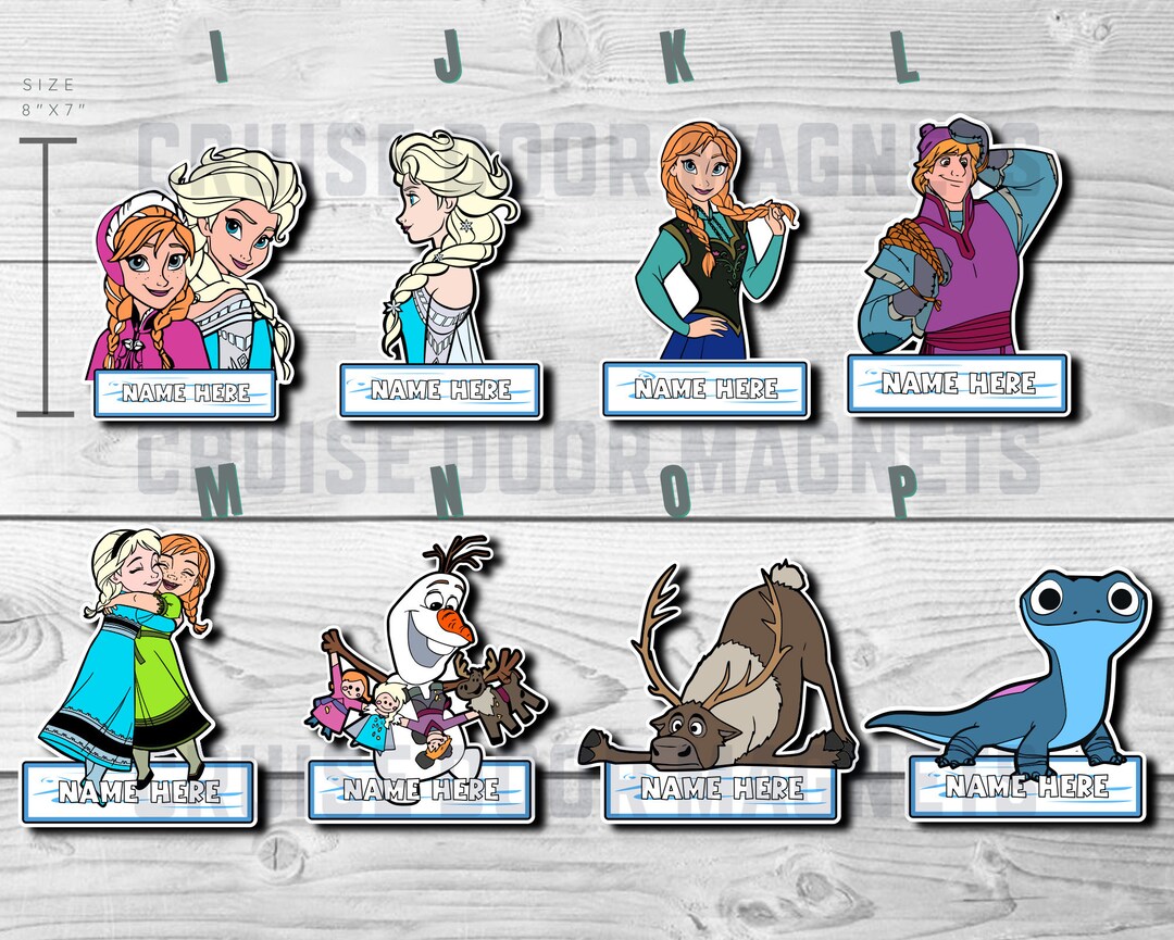 Frozen Personalized Disney Cruise Door Magnets Stateroom Decorations ...