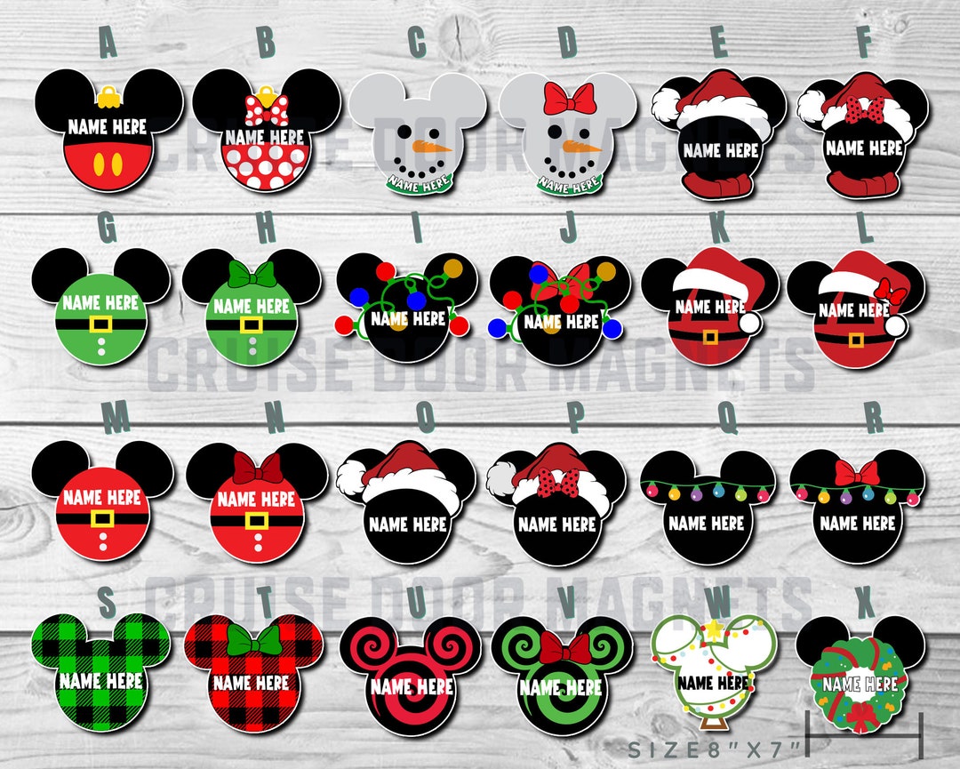 Disney Very Merrytime Cruise Door Magnet, Personalized, Mickey Ear ...