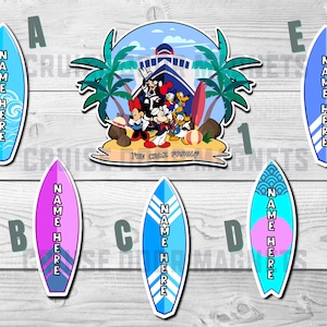 DCL Island Beach Fab 6 Cruise Door Magnets - Personalized - Disney ...