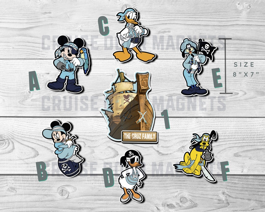 25th Anniversary Pirate Ship Fab 6 Disney Cruise Door - Etsy