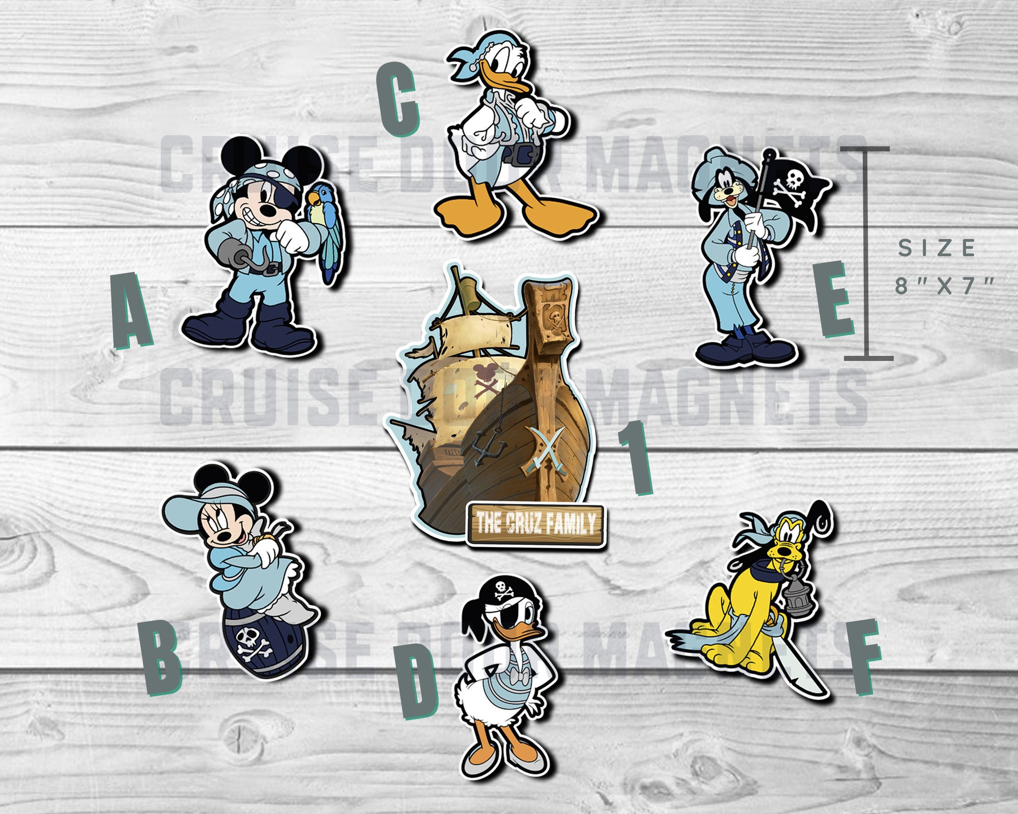 25th Anniversary Pirate Ship Fab 6 Disney Cruise Door - Etsy