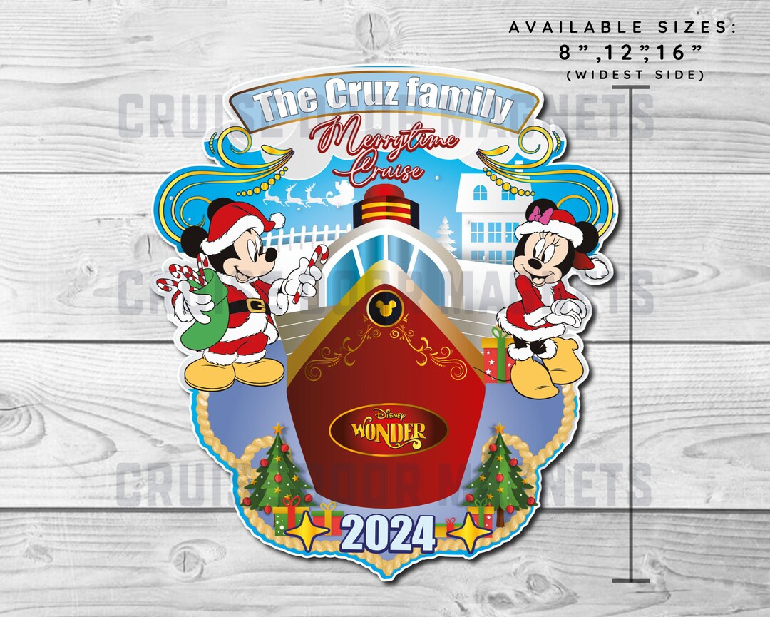 Large 8-16 Inch Personalized Disney Merrytime Cruise Door Magnet ...