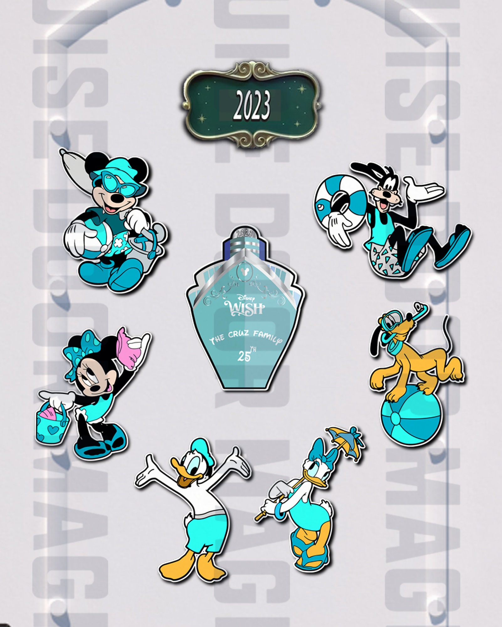 25th Anniversary Fab 6 Swim Personalized Disney Cruise - Etsy