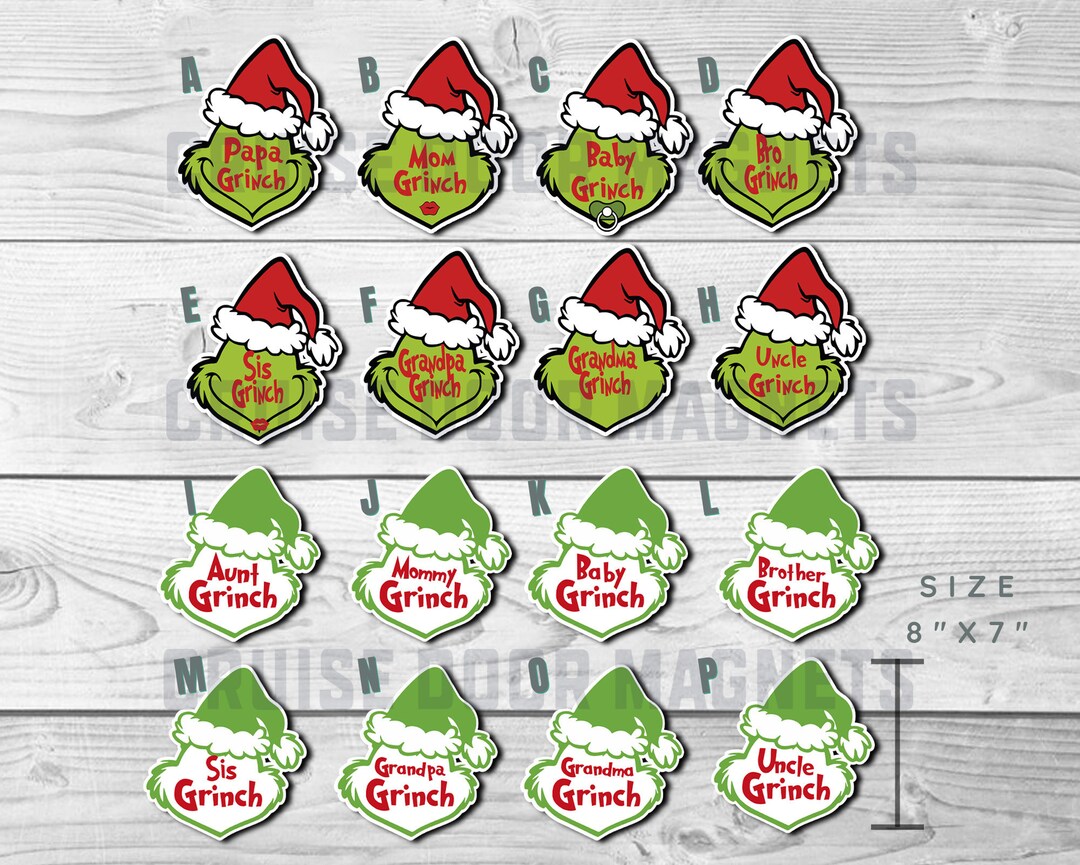 Christmas Grinch Cruise Door Magnets - Custom Personalized, Stateroom ...